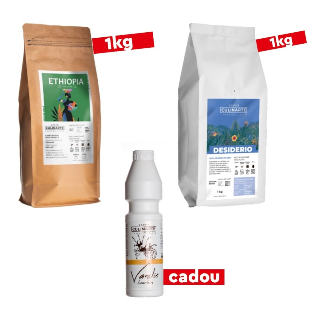 Pachet Cafea Dijmmah & Desiderio + CADOU Sirop Vanilie ...